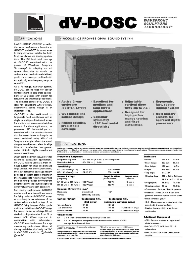 DV Dosc | Download Free PDF | Loudspeaker | Electricity