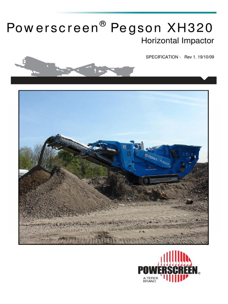 Powerscreen XH320 Technical Specifications - Original | PDF
