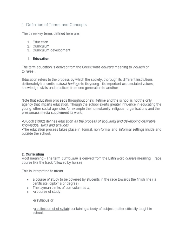 Key Concepts in Curriculum Studies | PDF | Curriculum | Teachers