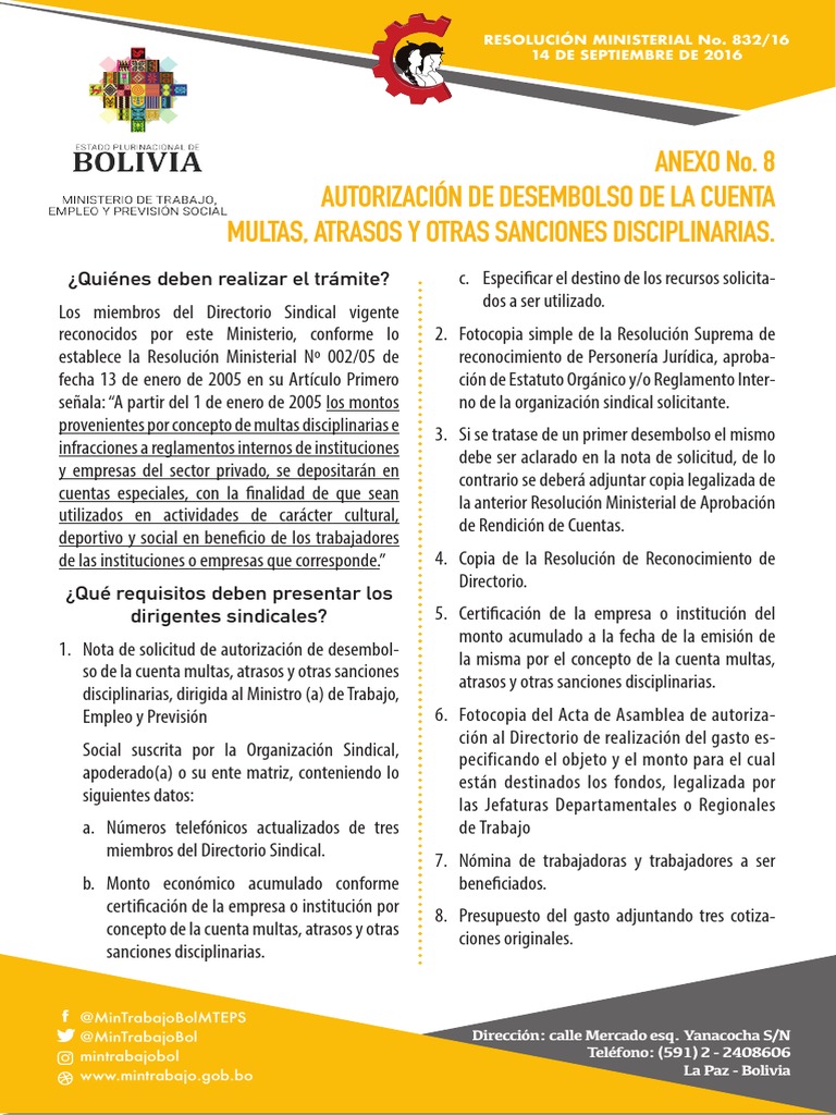 Res. Min. 832 - 16 ANEXO 8 | PDF | Justicia | Crimen y violencia