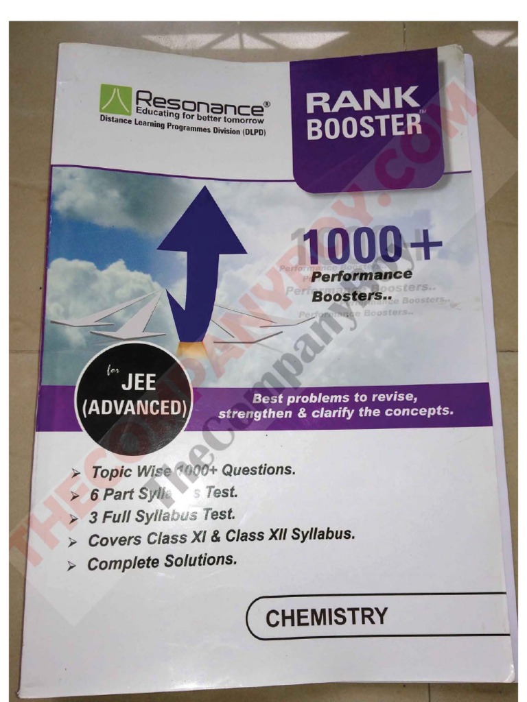 Resonance Rank Booster PDF For Jee Advance Physics Chemistry ...