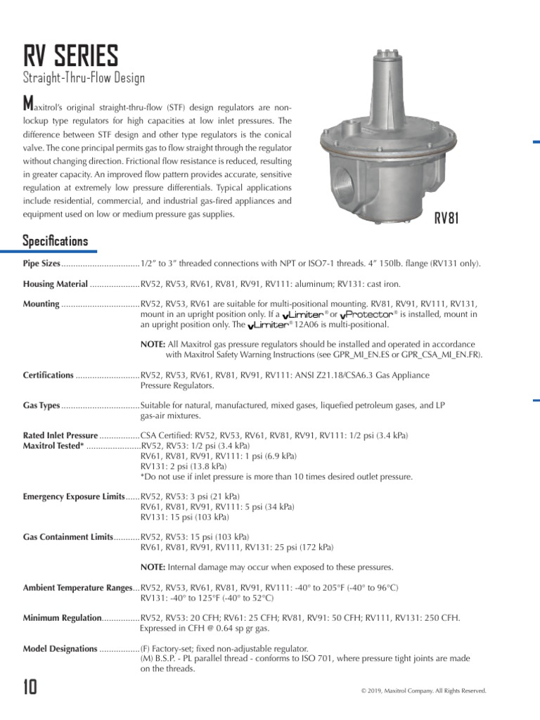 RV Series Straight Thru Flow Design | Download Free PDF | Chemical Engineering | Equipment