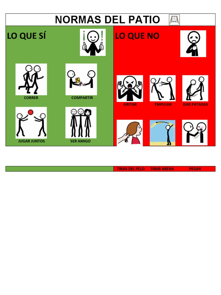 Normas de Comportamiento en el Patio | PDF