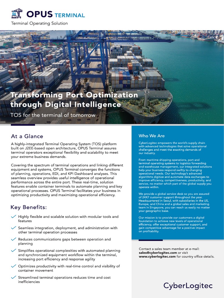 Opus Terminal A4 Brochure EN PDF | PDF