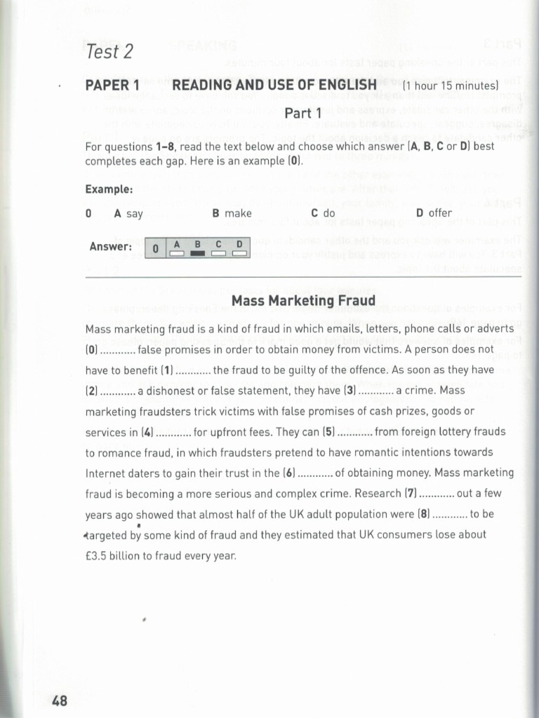Collins B2 First Test 2 | PDF