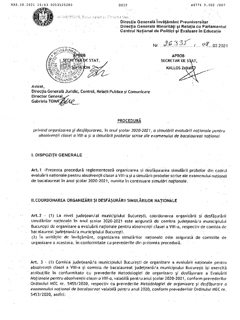 Procedura Simulare EN PDF | PDF