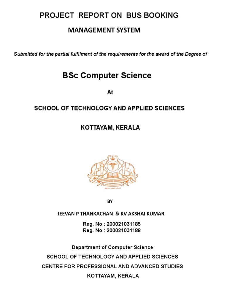Online Bus Reservation System Project Report | PDF | Databases ...