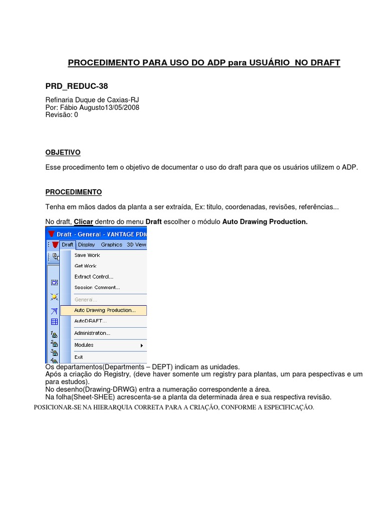 PRD - REDUC-38 - ADP - Usuário - para DRAFT PDF | Download grátis PDF ...
