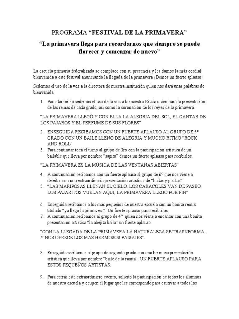 Programa Festival de La Primavera | PDF | Arte | Clásicos