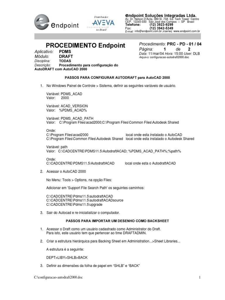 Transferencia Formato DWG para o DRAFT | PDF | Auto Cad | Informática