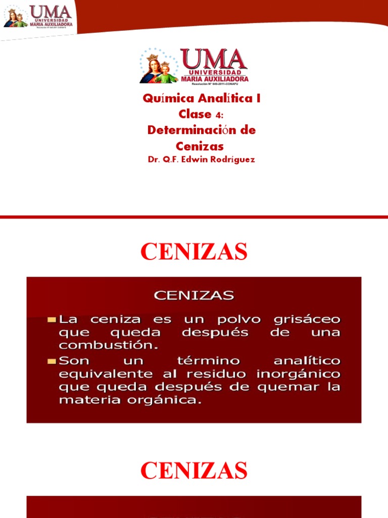 Clase 4 Determinación de Cenizas | PDF
