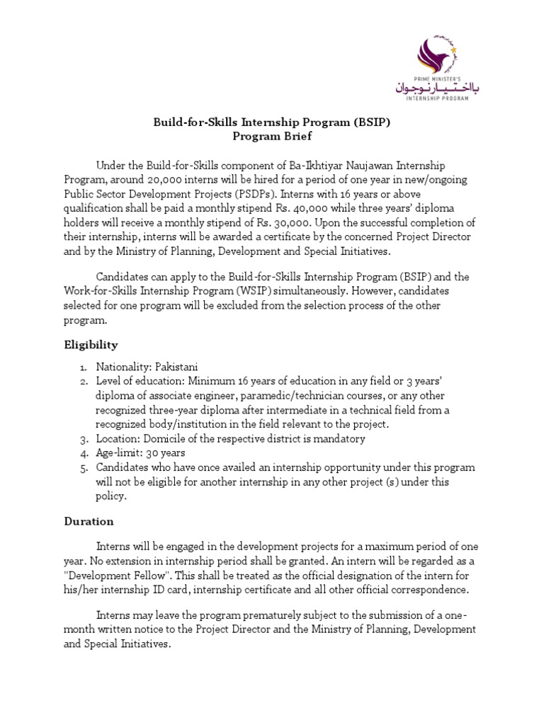 Build-for-Skills Internship Program Brief | PDF | Internship | Job Hunting