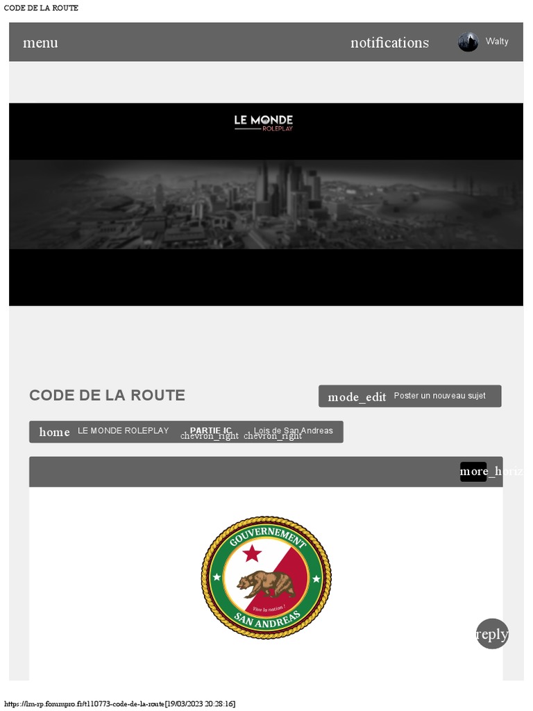 Code de la route de San Andreas | PDF | Véhicules | Permis de conduire