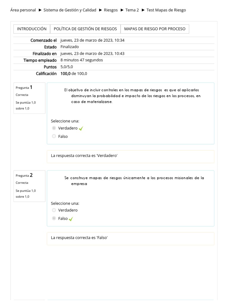 Test Mapas de Riesgo 2 | PDF | Business
