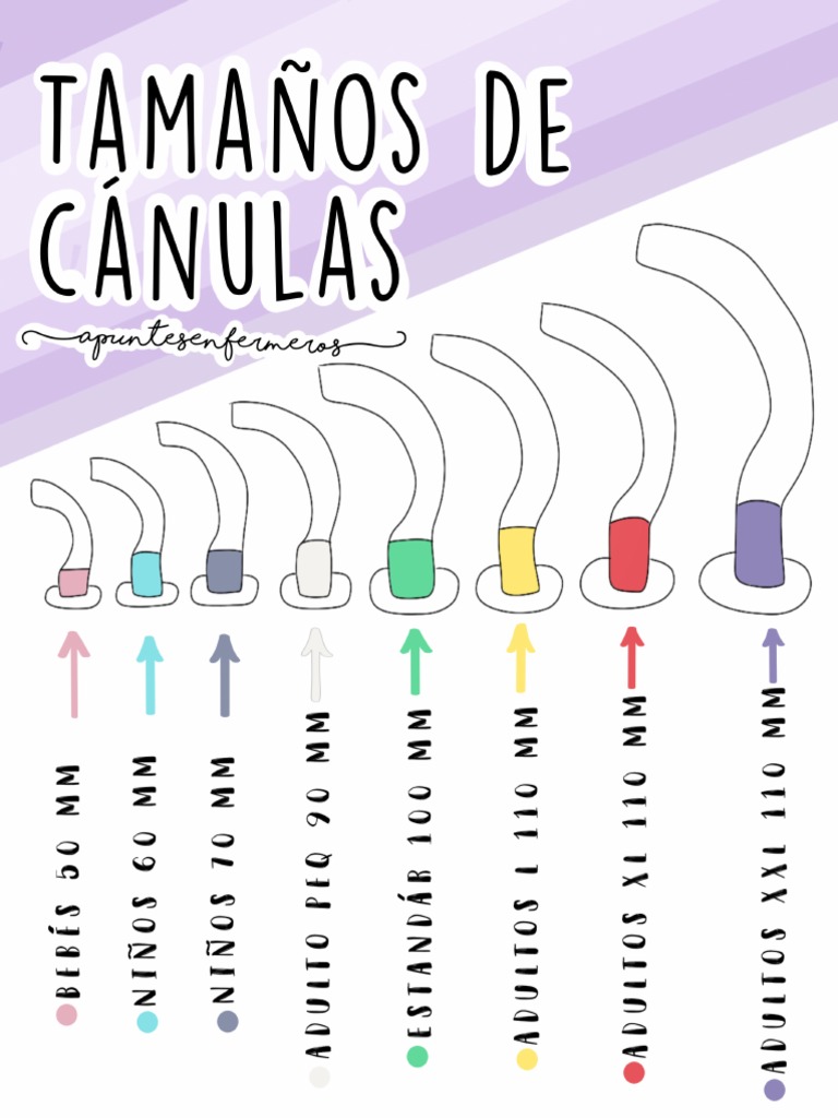 Tamaños de Canulas @APUNTESENFERMEROS PDF | PDF