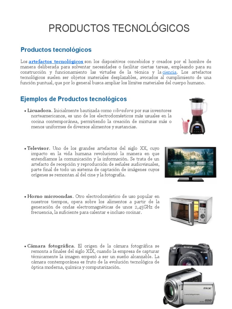 20 Ejemplos de Aparatos Tecnológicos | PDF | Teléfonos móviles | Microondas