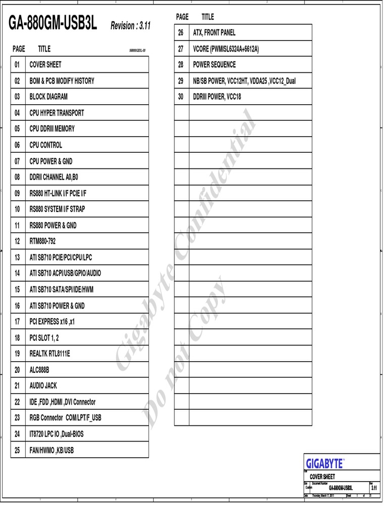 Ga 880GM Usb3l R311 | PDF | Hdmi | Computing