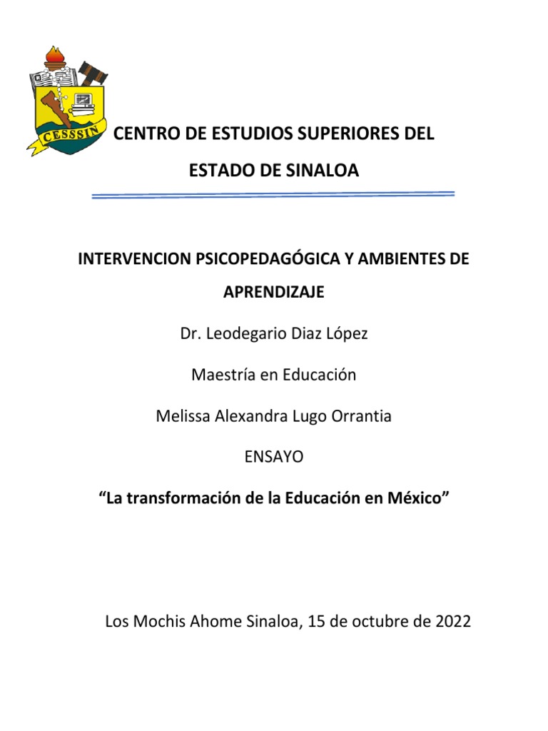 La Transformación De La Educación Pdf