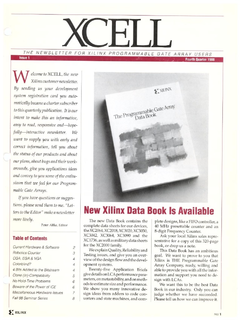 1988 Xilinx Xcell No. 1 | PDF