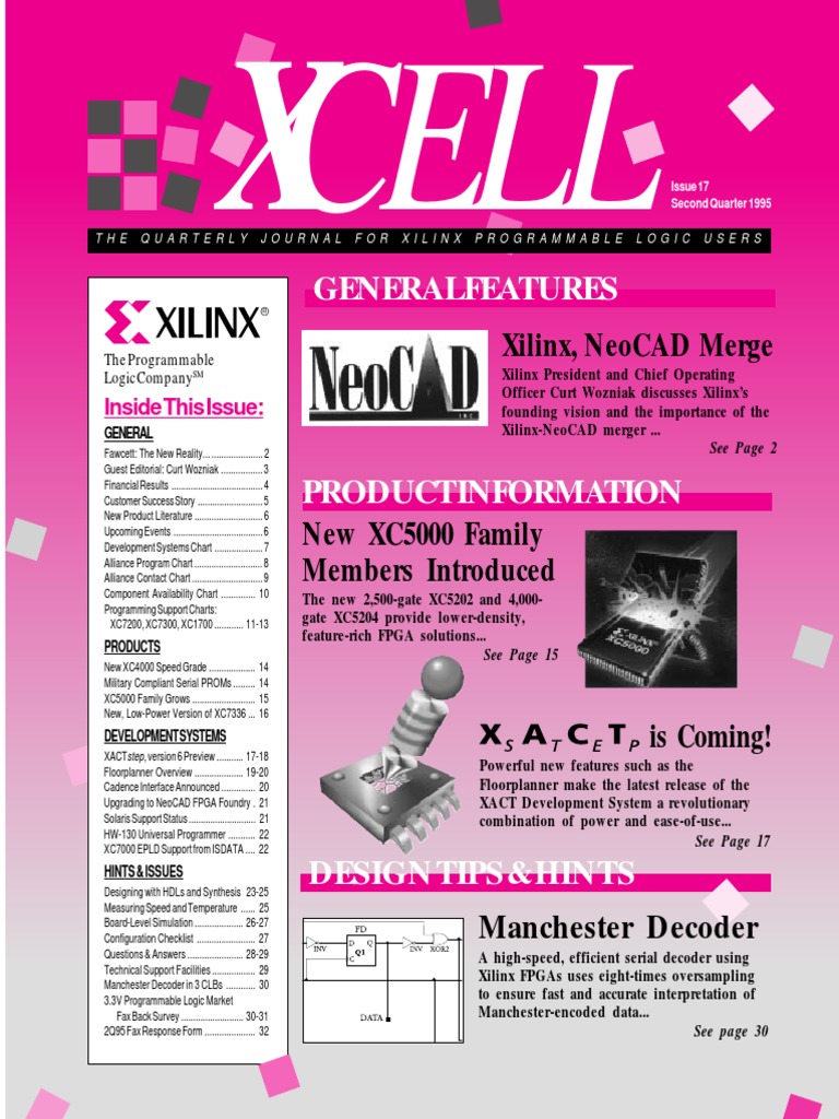 1995 Xilinx XCell No. 17 PDF | PDF | Field Programmable Gate Array ... 1995 Xilinx XCell No. 17 PDF | PDF | Field Programmable Gate Array ...