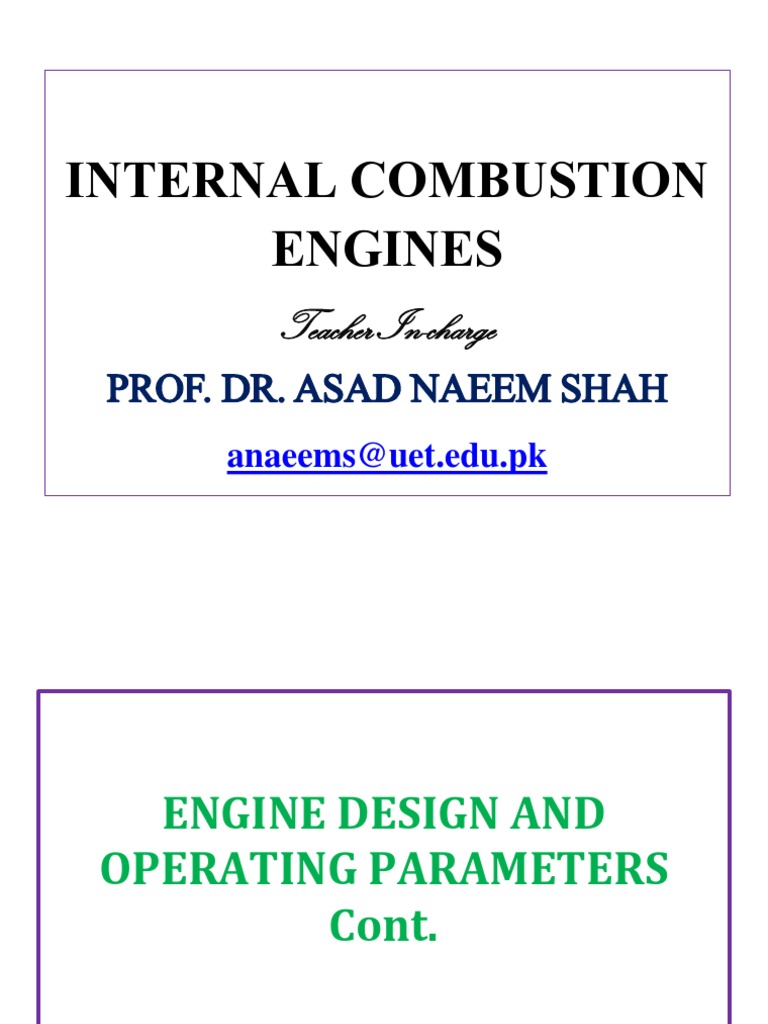 ICE Lect 6 | PDF | Engines | Internal Combustion Engine