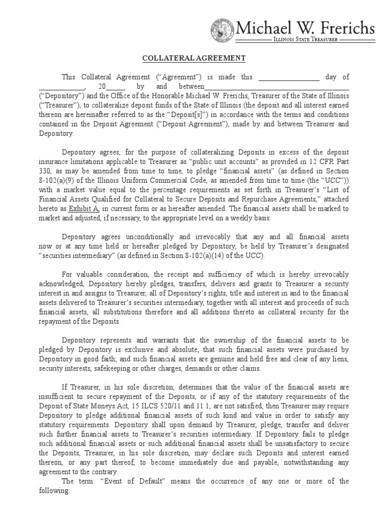 Collateral Agreement Sample | PDF | Repurchase Agreement | Securities ...