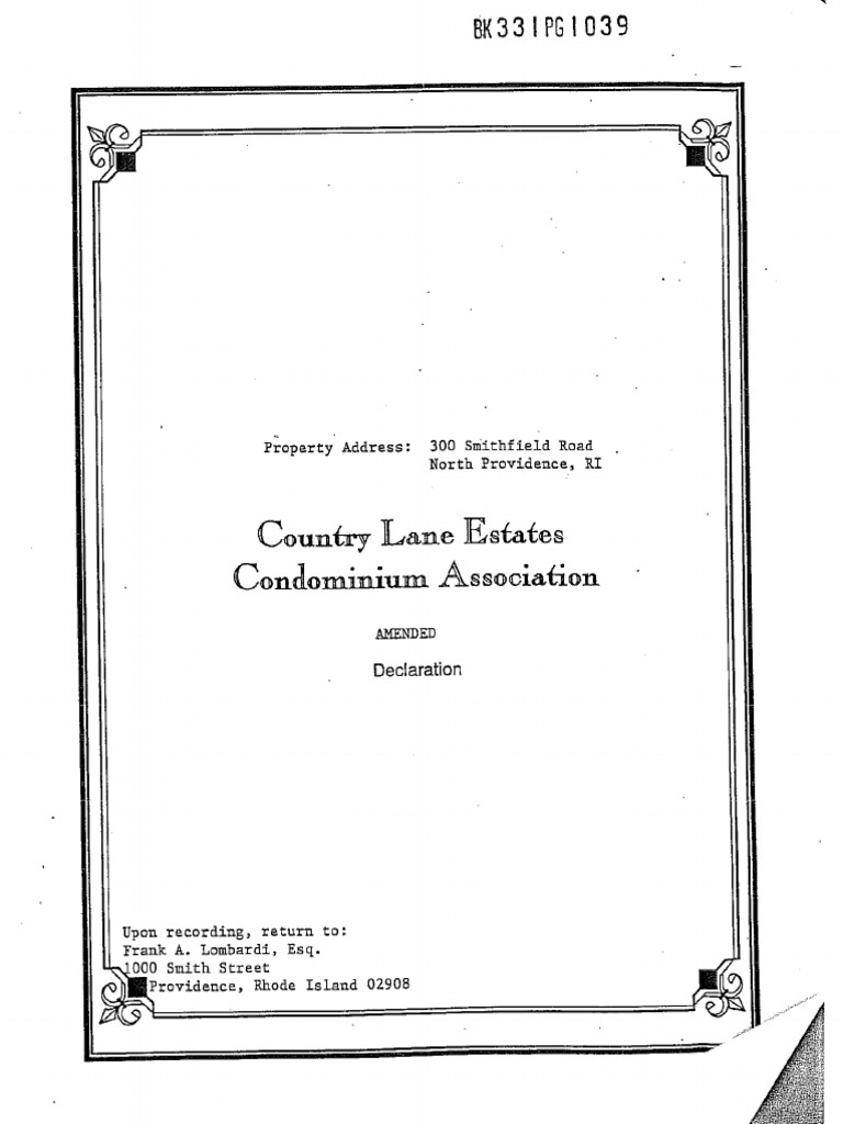 Country Lane Declaration | PDF