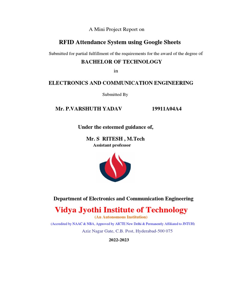 Varshuth | PDF | Embedded System | Arduino