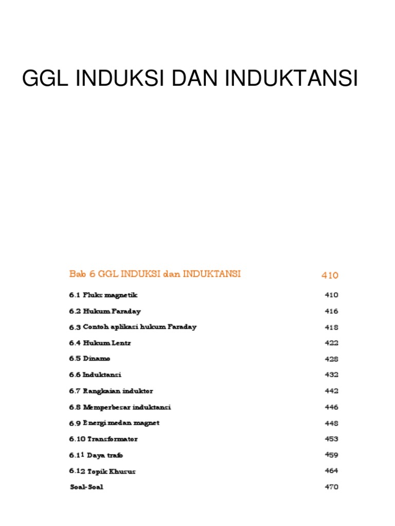 GGL Induksi dan Induktansi dalam Fisika | PDF
