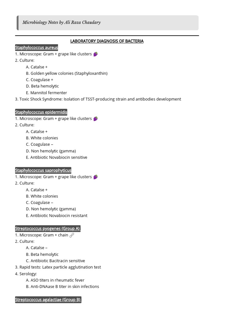 Microbiology Lab Diagnosis by ARC PDF | PDF | Streptococcus | Tuberculosis