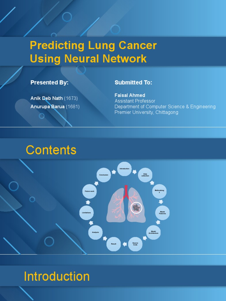 Lung Cancer Detection Simple Project Using Neural Network | PDF ...