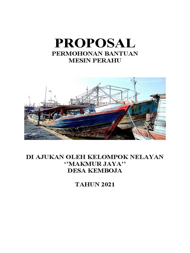 Proposal Bantuan Mesin Perahu | PDF