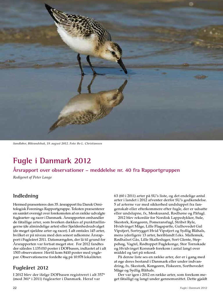 Fugle - I - Danmark 2012 | PDF