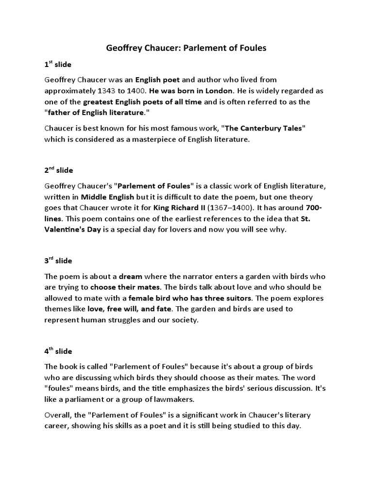 Geoffrey Chaucer | PDF