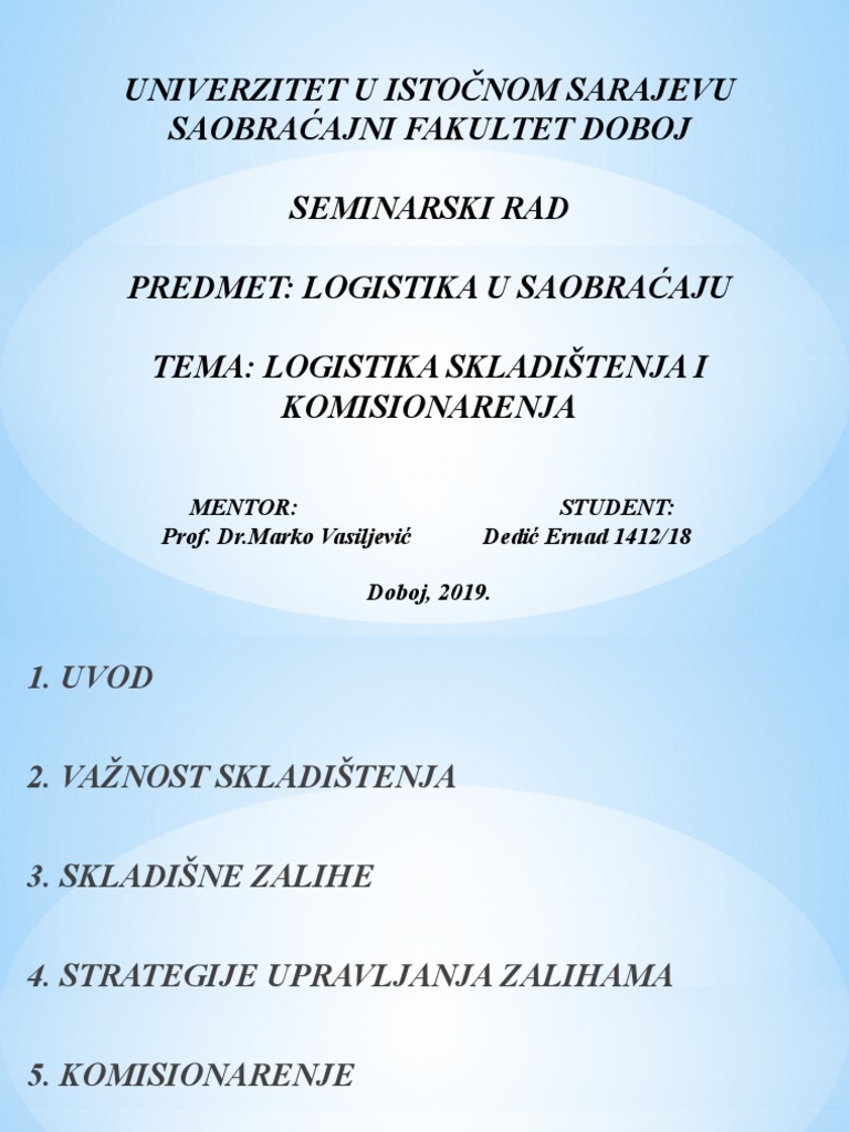 Prezentacija Iz Logistike | PDF