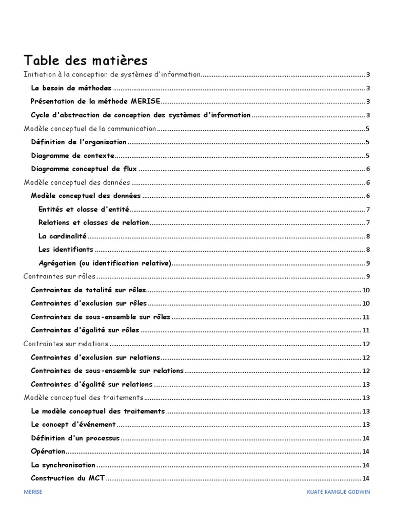 Cours Merise Iut 2022-2023 | PDF | Informatique | Génie logiciel