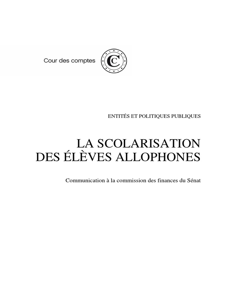 Scolarisation des élèves allophones 2023 | PDF | Langue française | France