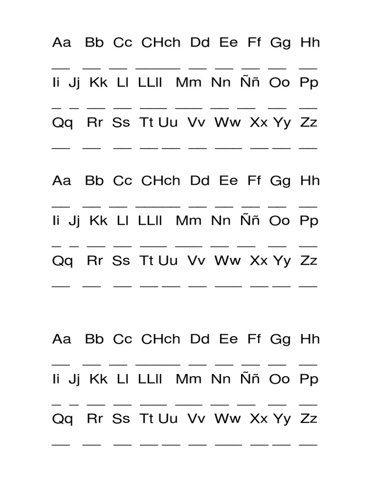 Spanish Alphabet Practice | PDF | Career & Growth