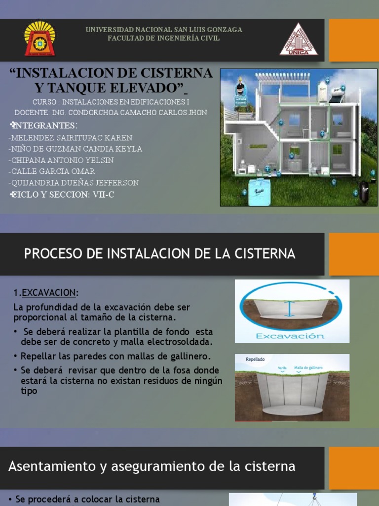 INSTALACION DE CISTERNA Y TANQUE ELEVADO Completo | PDF