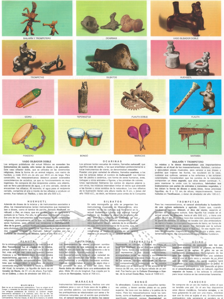 Instrumentos Musicales Prehispanicos y Tipicos PDF | PDF