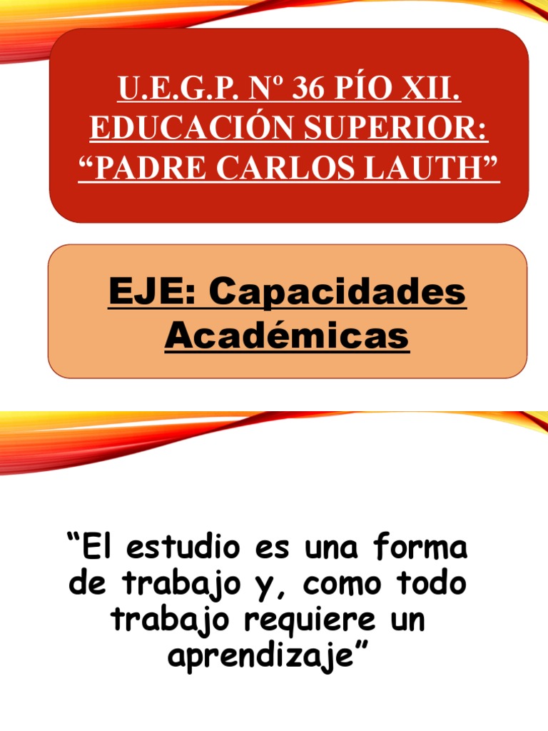 Power Point - Capacidades Académicas | PDF | Aprendizaje | Habilidades ...