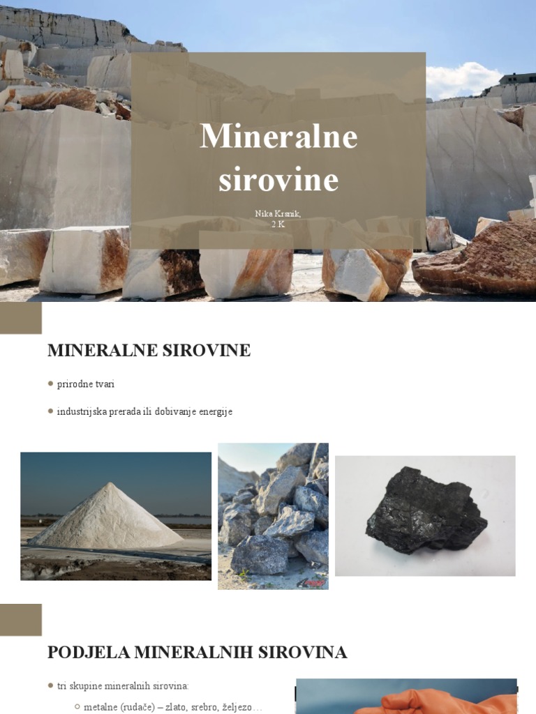 Mineralne Sirovine | PDF