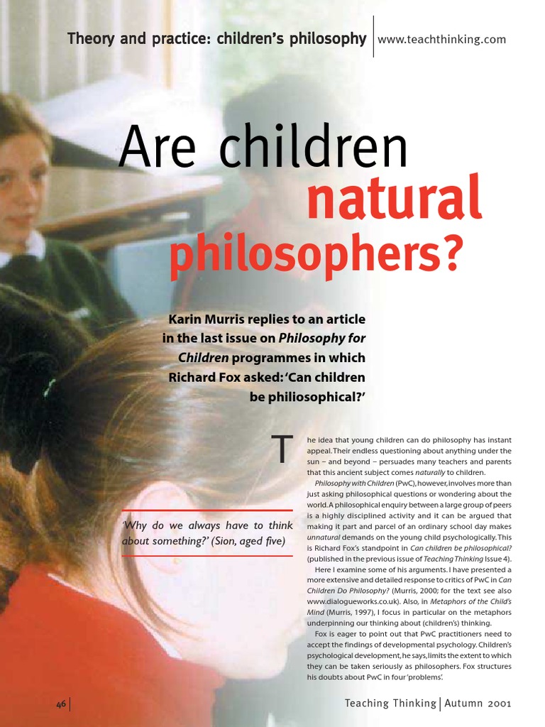 Philosophy for Young Children Explained | PDF | Thought | Inquiry