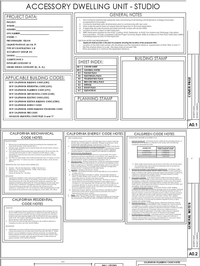ADU Construction Set | PDF | Ventilation (Architecture) | Humidity