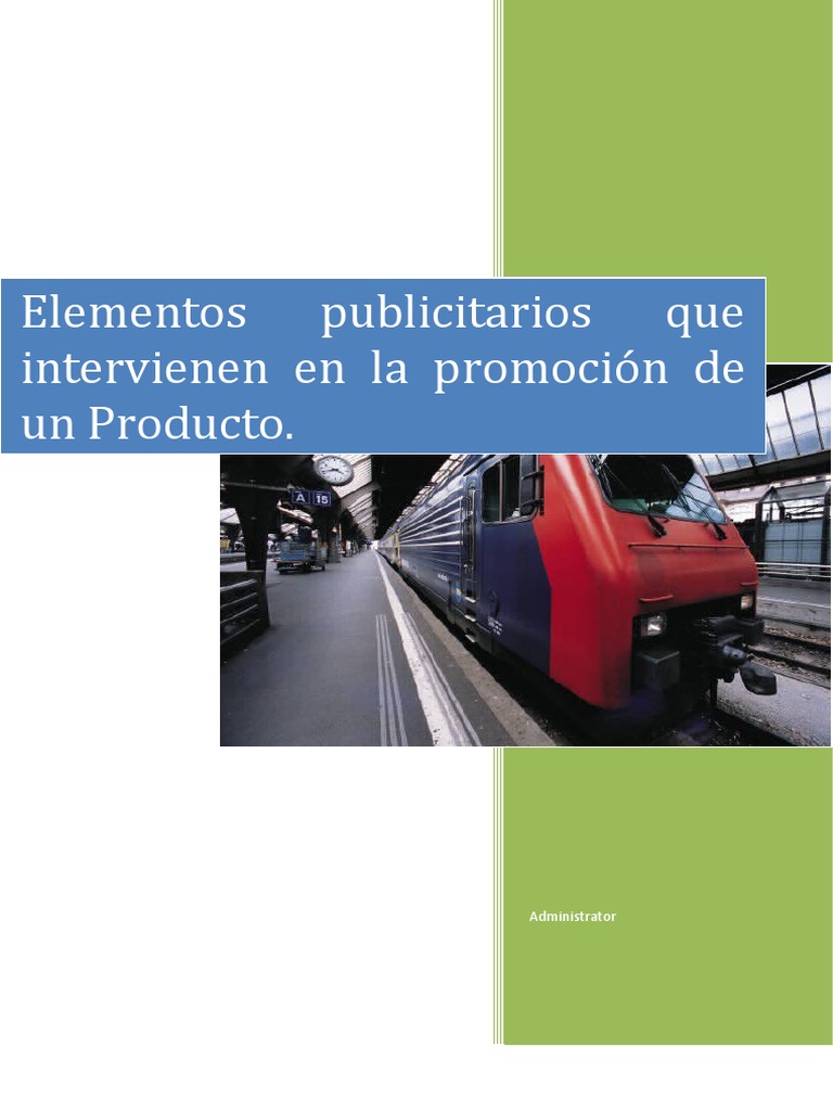 Elementos Publicitarios Que Intervienen en La Promoción de Un Producto ...