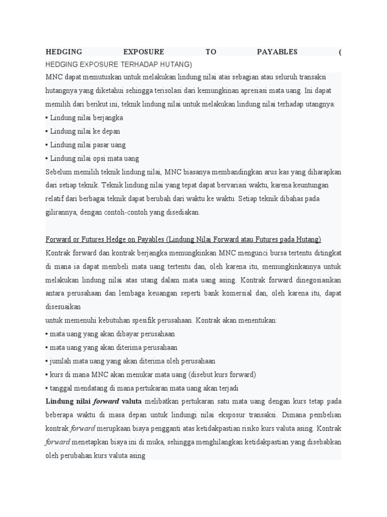 Penjelasan Slide Forward - Contoh Option | PDF