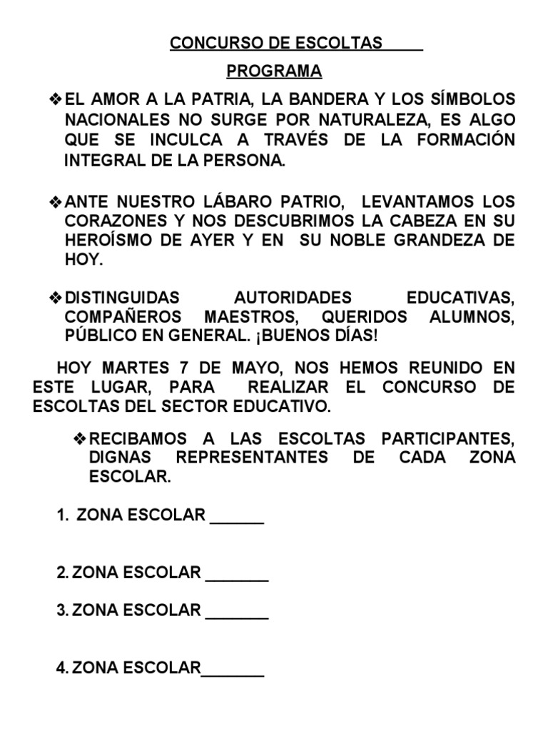 Concurso de escoltas fomenta el amor y respeto a los símbolos patrios ...