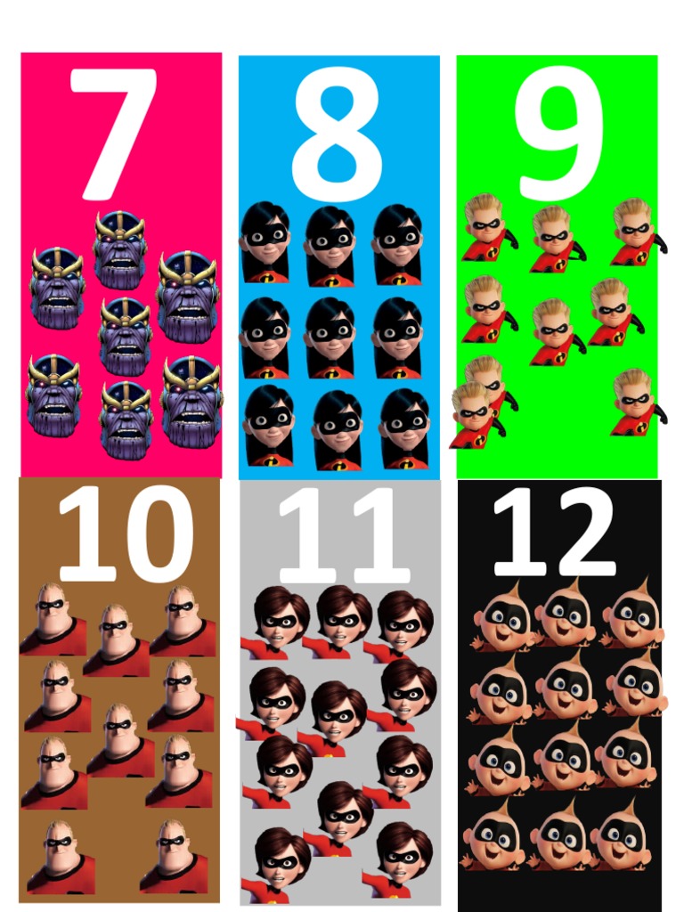 Numeros Los Increibles | PDF