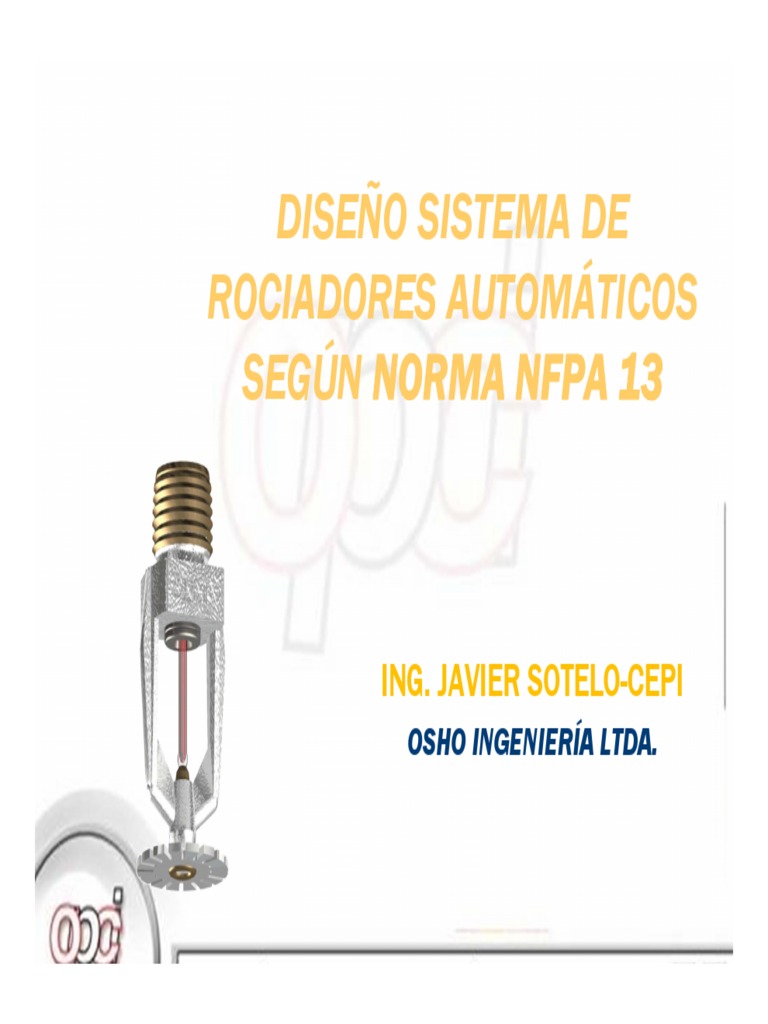 Diseño Sistema de Rociadores Automáticos Según Norma Nfpa 13 | PDF ...