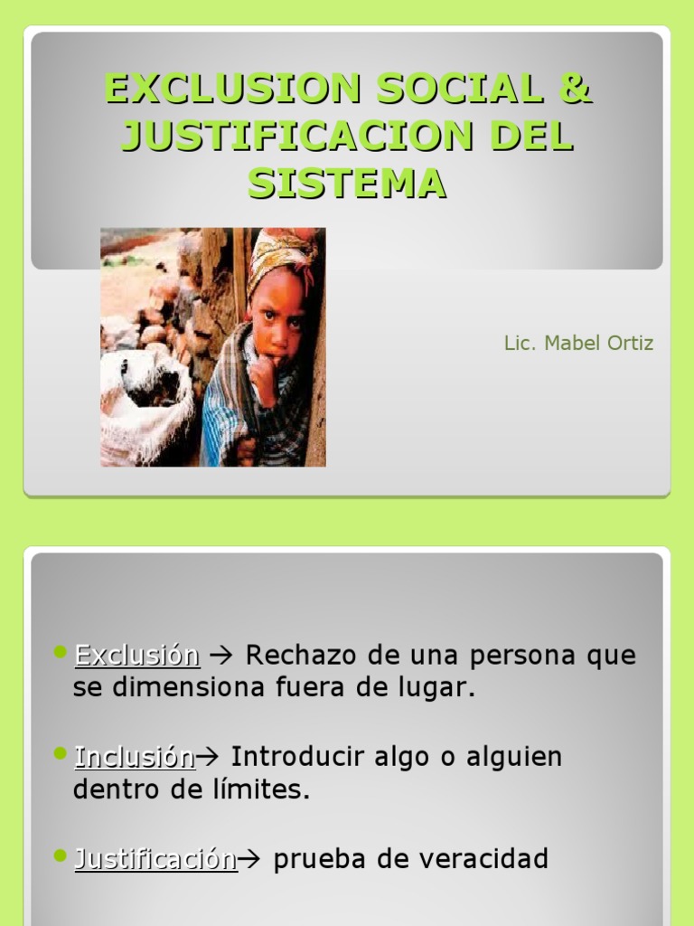 Exclusión Social y Pobreza: Causas y Efectos | PDF | Exclusión social ...